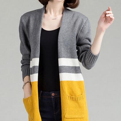 Winter Spring Cardigans Women Fashion Long Cardigan Sweaters For Ladies ...