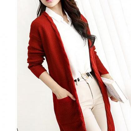 Winter Cardigans Women Fashion Long Cardigan Coat For Ladies on Luulla