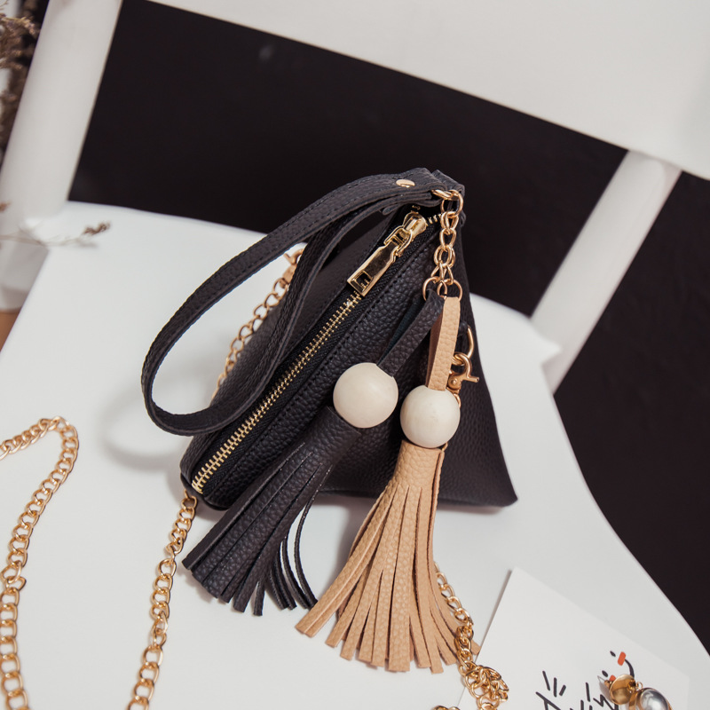 Small Purse Fringe Bag Ladies Wallet Triangle Women's Clutches Casual ...