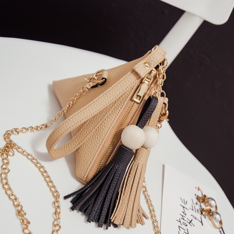 Small Purse Fringe Bag Ladies Wallet Triangle Women's Clutches Casual ...