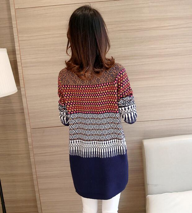 Country Style Multicolor Argyle Cardigans Sweater - Blue on Luulla