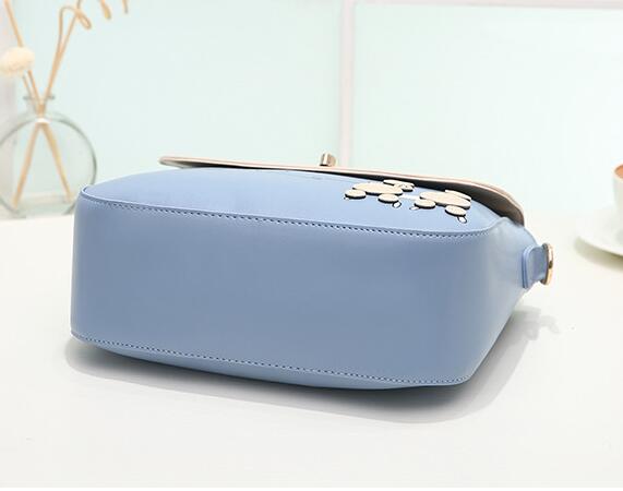 Sweet Pu Leather Handbag Shoulder Bag - Blue on Luulla
