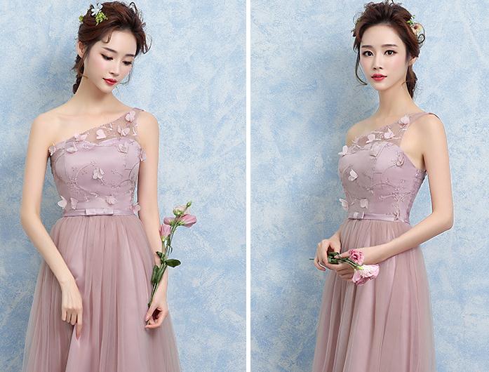 Special Design One Shoulder Women Evening Party Prom Bridesmaid Wedding ...
