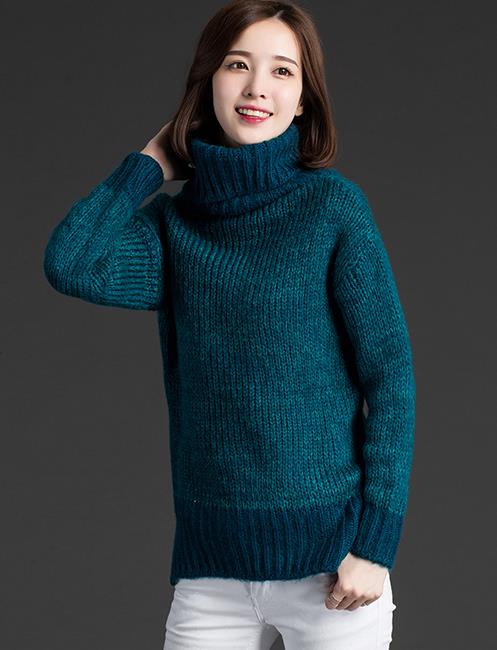 Good Quality Fashion Autumn High-collar Long Sleeve Sweater 2 Color on ...