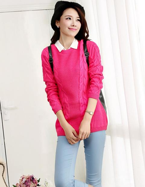 Fashion O Neck Long Sleeve Sweater For Women On Luulla