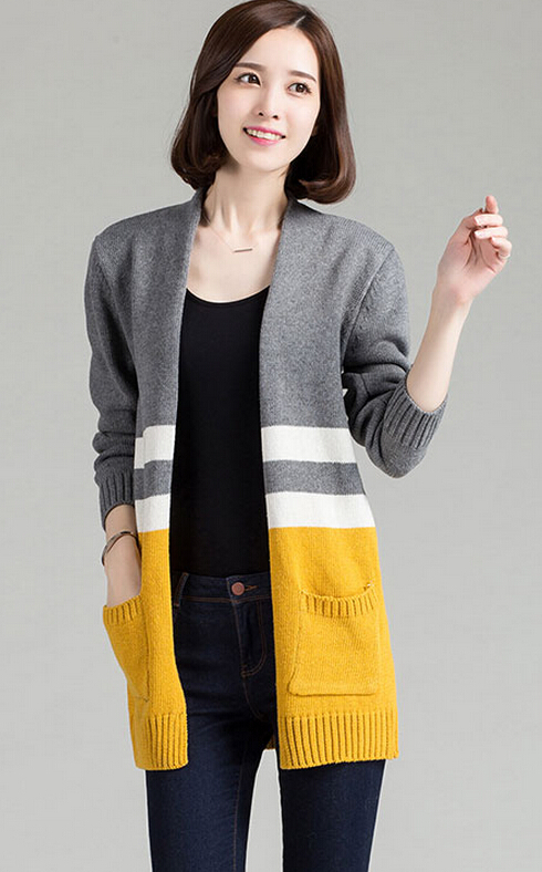 Winter Spring Cardigans Women Fashion Long Cardigan Sweaters For Ladies ...