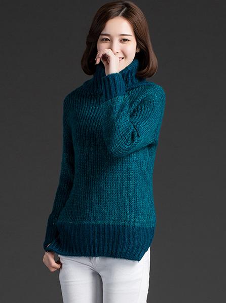 Good Quality Fashion Autumn High-collar Long Sleeve Sweater 2 Color on ...