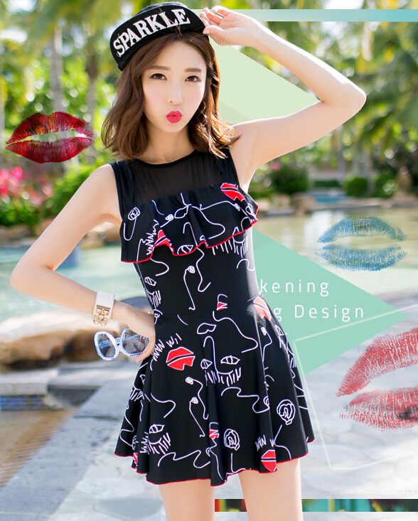 Fashion Sweet Women Swimdress Bathing Spa Springs Beach Suit Swimsuit ...